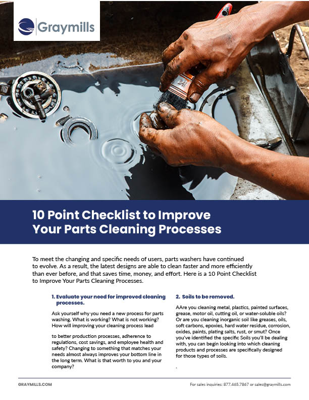 DOWNLOAD: 10 Point Checklist to Improve Your Parts Cleaning Processes